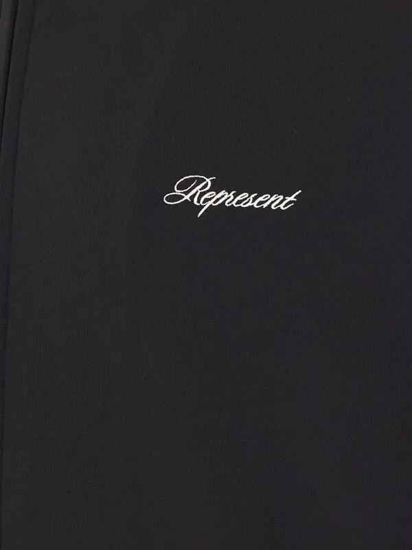 REPRESENT High-neck Zip-up Sweatshirt With Logo And Contrast Bands