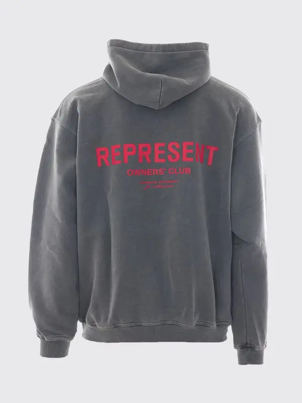 REPRESENT Relaxed Fit Cotton Hoodie With Printed Logo