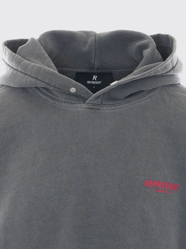 REPRESENT Relaxed Fit Cotton Hoodie With Printed Logo