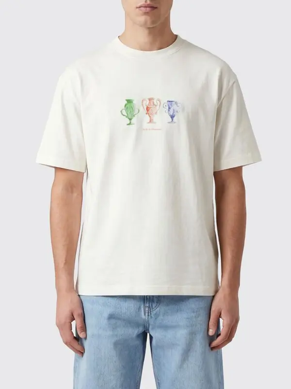 Drole De Monsieur Cotton T-shirt With Graphic Print And Vintage Logo