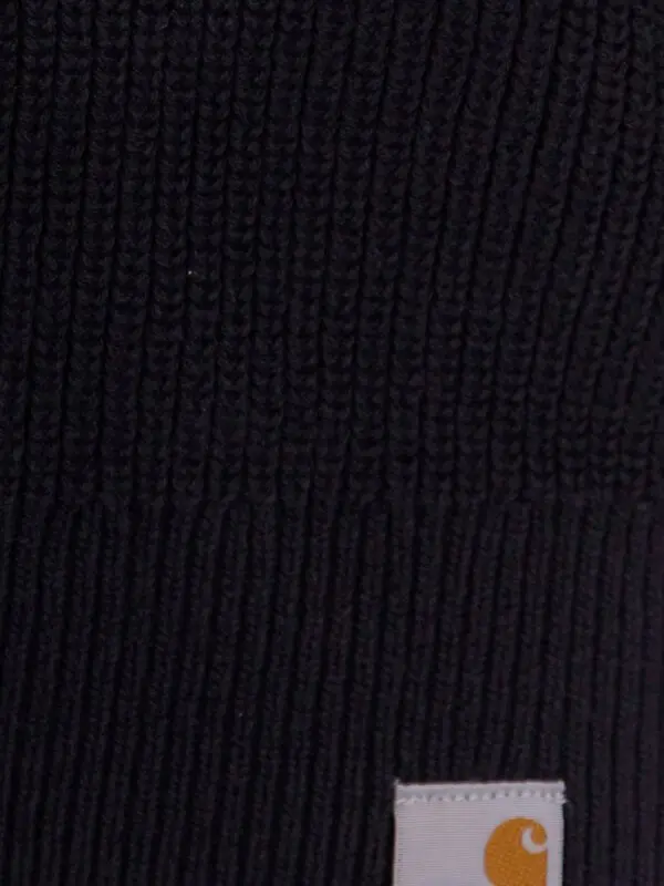 Carhartt Work In Progress Long-sleeved Cotton Knit Polo - Black