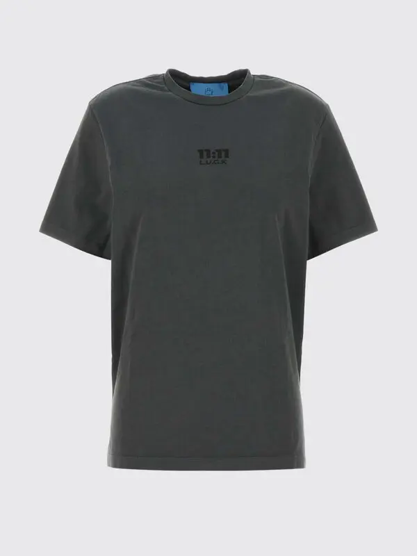 11:11 L.U.C.K. 11:11 L. U.c. K. Crewneck Cotton T-shirt With Tone-on-tone Logo