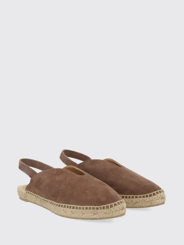 CastaÑer Rania Suede Slingback Espadrilles With Low Heel - Brown