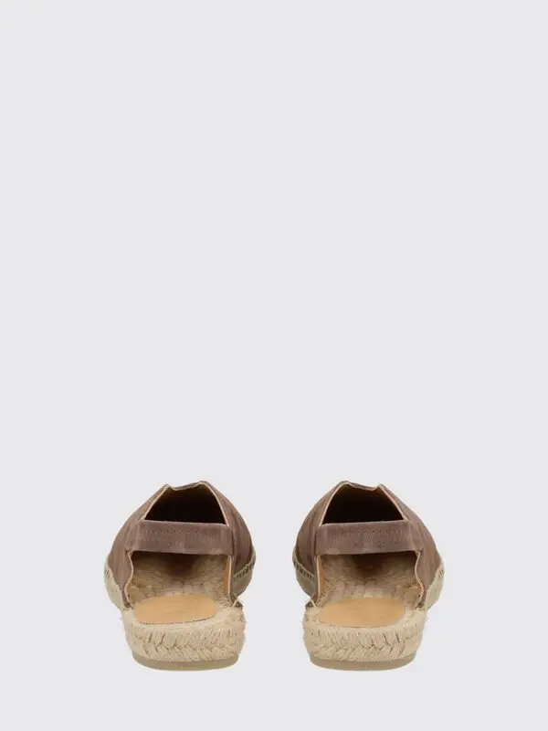 CastaÑer Rania Suede Slingback Espadrilles With Low Heel - Brown