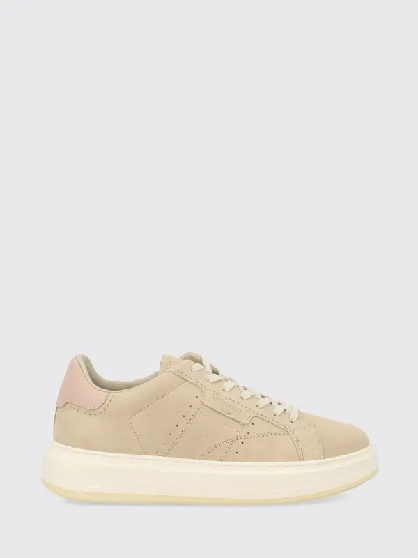 Woolrich Suede Leather Low Top Trainers With Round Toe And Rubber Sole