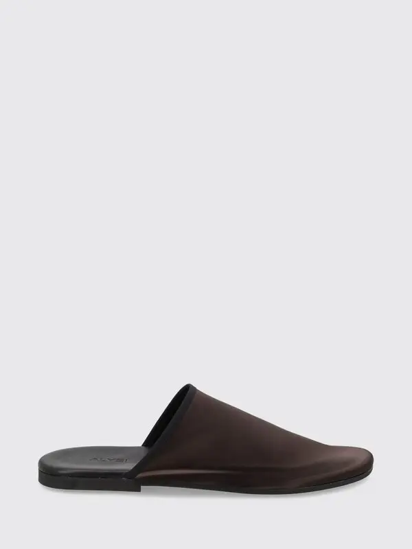 ALYSI Polyamide Mules With Low Heel And Round Toe - Brown