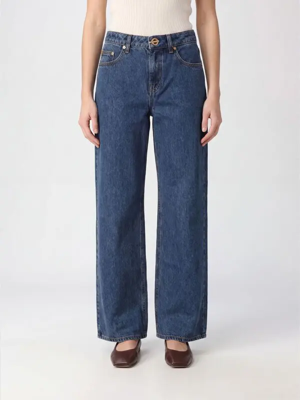 Cult Gaia Mid-rise Straight-leg Cotton Denim Jeans - Grey