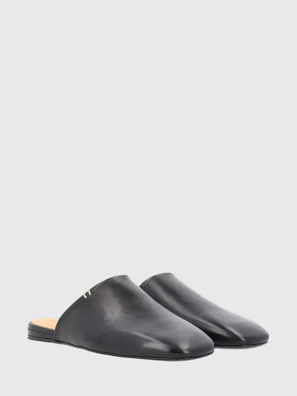 Premiata Smooth Calf Leather Mules With Rounded Toe And Open Heel