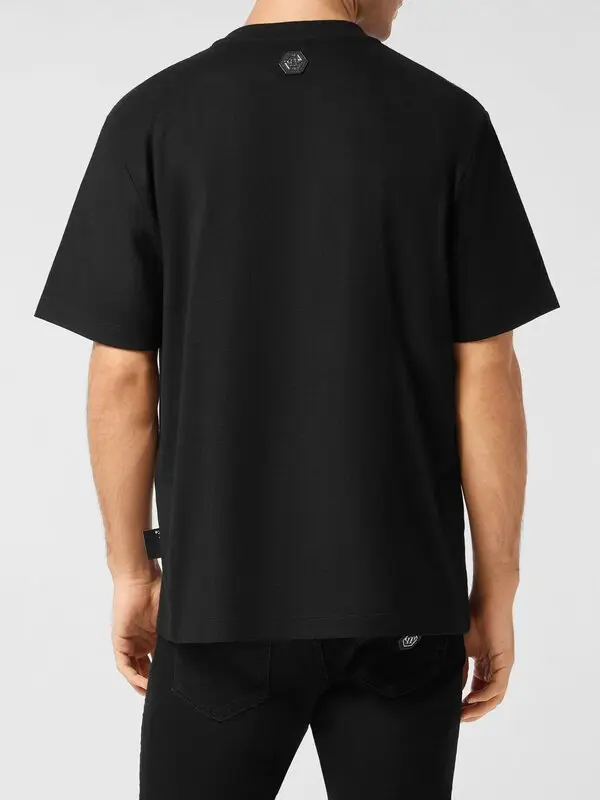 Philipp Plein Cotton T-shirt With Teddy Bear Print And Rhinestone Details