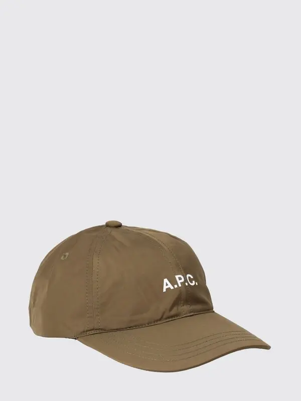 A.p.c. Polyester Baseball Cap With Printed Logo And Strap - Brown