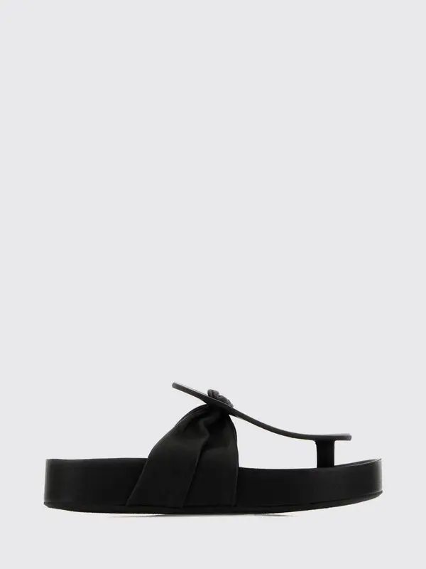UMA WANG Leather Thong Sandals - Black