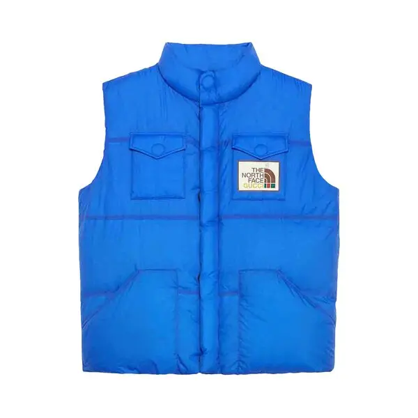 Gucci X The North Face Down Vest - Blue