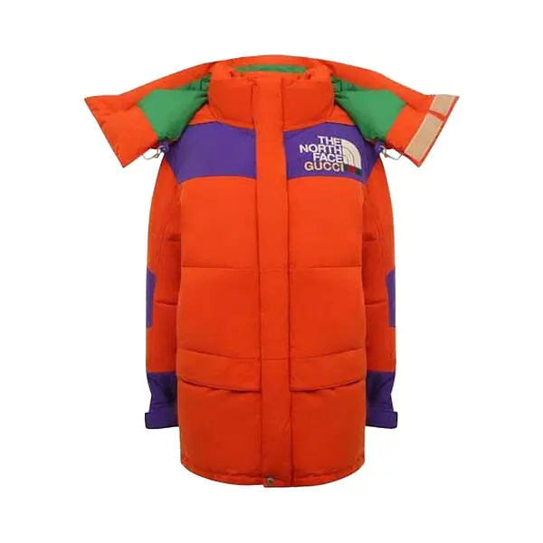 Gucci X The North Face Long Down Jacket /purple/green
