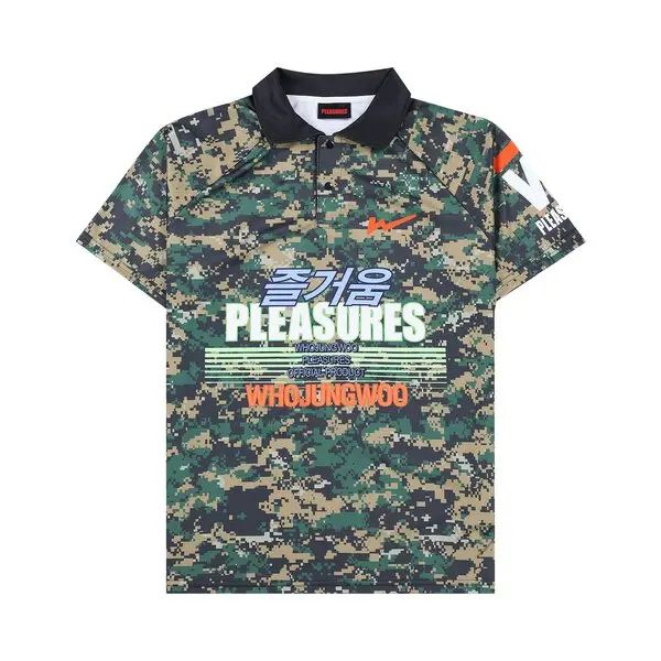 PLEASURES Jung Soccer Polo Jersey 'camo