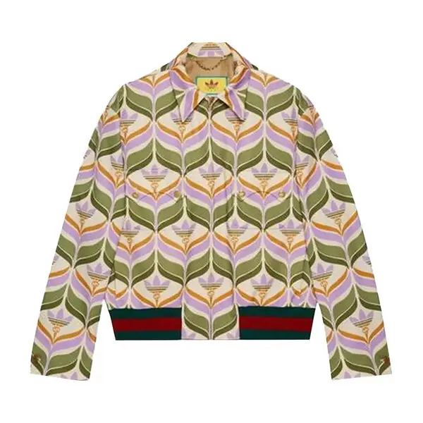 Adidas X Gucci Trefoil Print Jacket /ivory