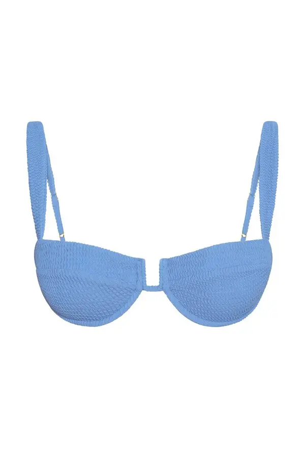 Monday Swimwear Cala Roja Top - Azure Crinkle