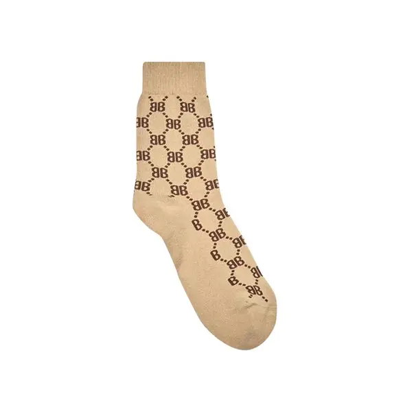 Gucci X Balenciaga The Hacker Project Hacker Bb Tennis Socks 'beige