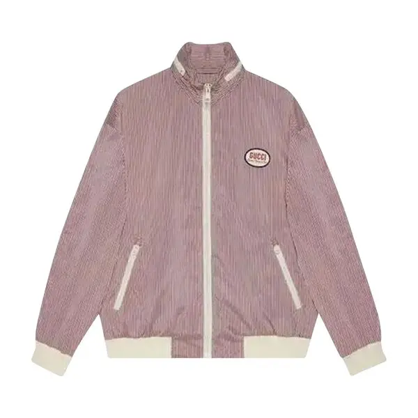 Gucci Striped Fabric Zip Jacket - Red