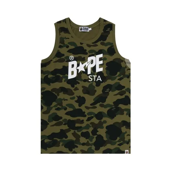 A BATHING APE 1st Camo Sta Tank Top - Green