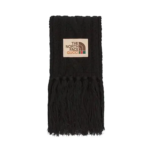 Gucci X The North Face Wool Scarf - Black