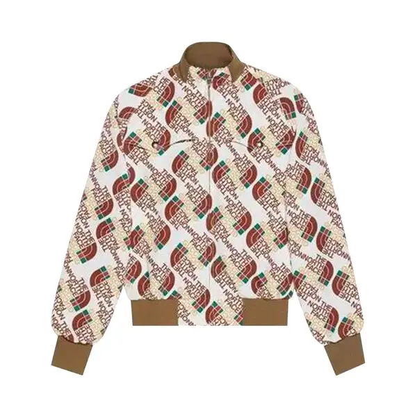 Gucci X The North Face Web Print Technical Jersey Jacket /beige