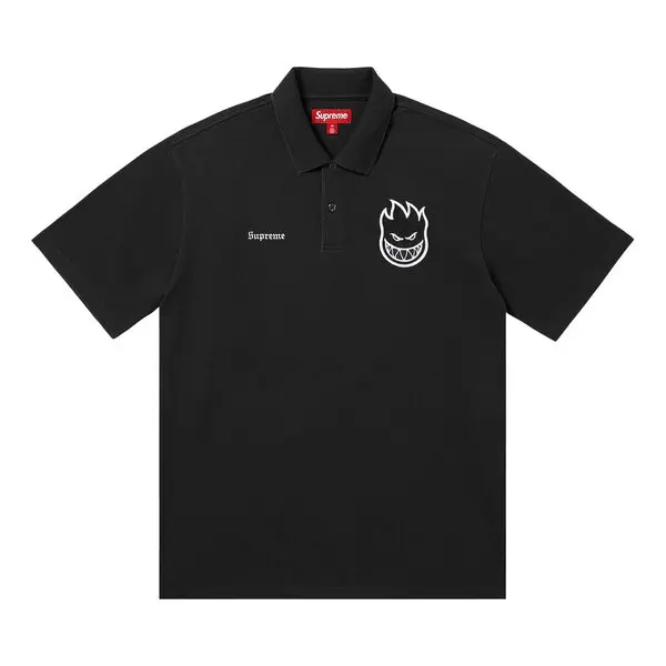 Supreme X Spitfire Collaboration Polo Shirt - Black