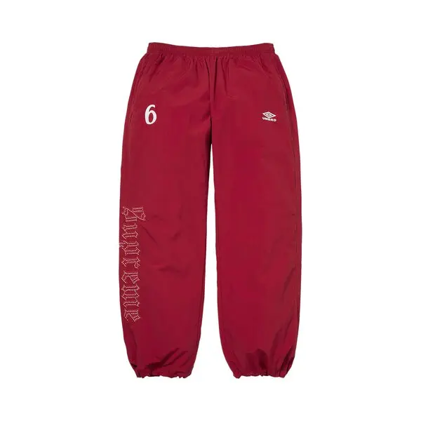 Supreme X Umbro Rhinestone Track Pant - Red