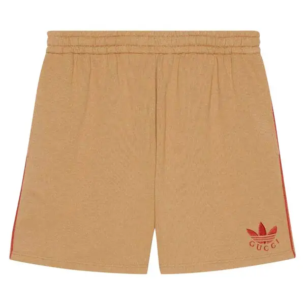 Gucci X Adidas Jersey Shorts 'dark Beige