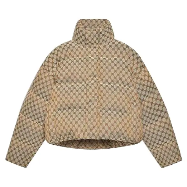 Gucci X Balenciaga The Hacker Project Hacker Bb Puffer Jacket 'beige/ebony - Tan