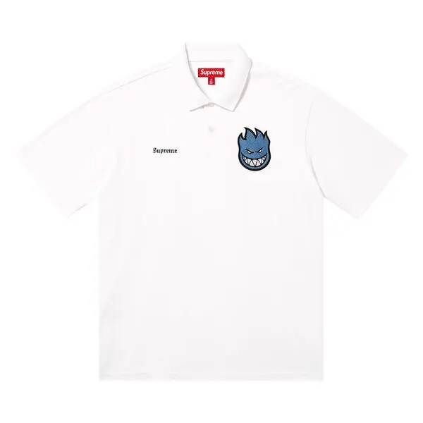 Supreme X Spitfire Polo Shirt - White
