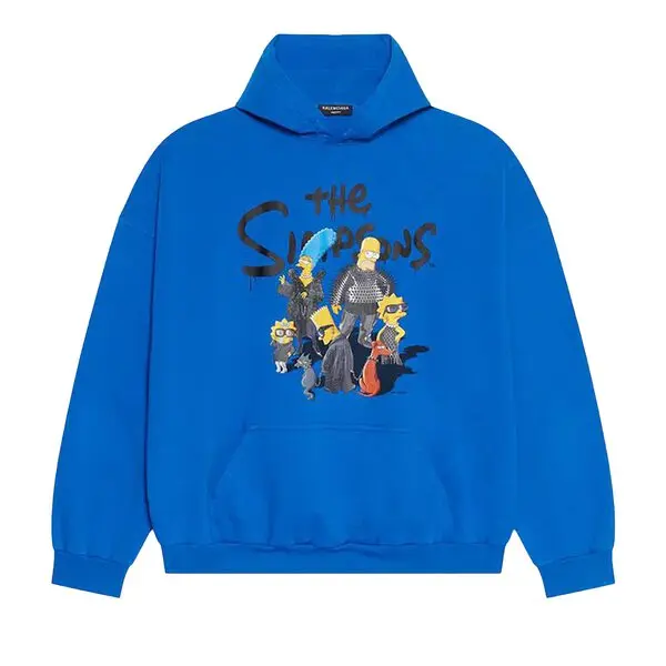 Balenciaga X The Simpsons Hoodie 'indigo - Blue