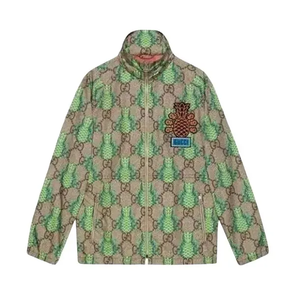 Gucci Pineapple Gg Print Jacket - Green