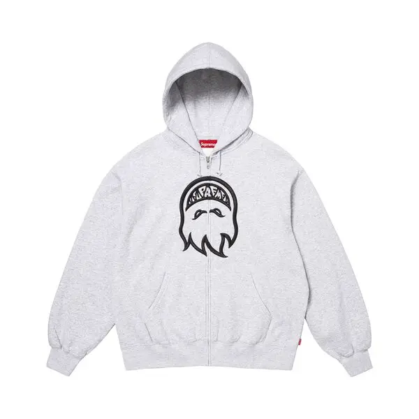 Supreme X Spitfire Zip Up Hooded Sweatshirt 'ash - Grey