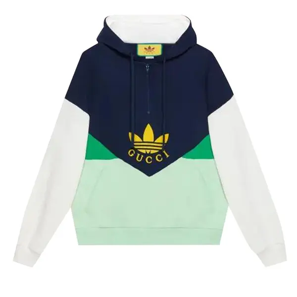 Gucci X Adidas Colorblock Hooded Sweatshirt
