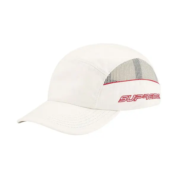 Supreme Side Mesh Piping Camp Cap - Grey