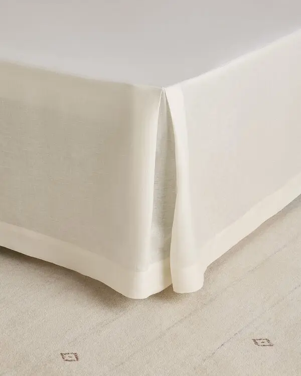 Quince European Linen Bed Skirt - Ivory