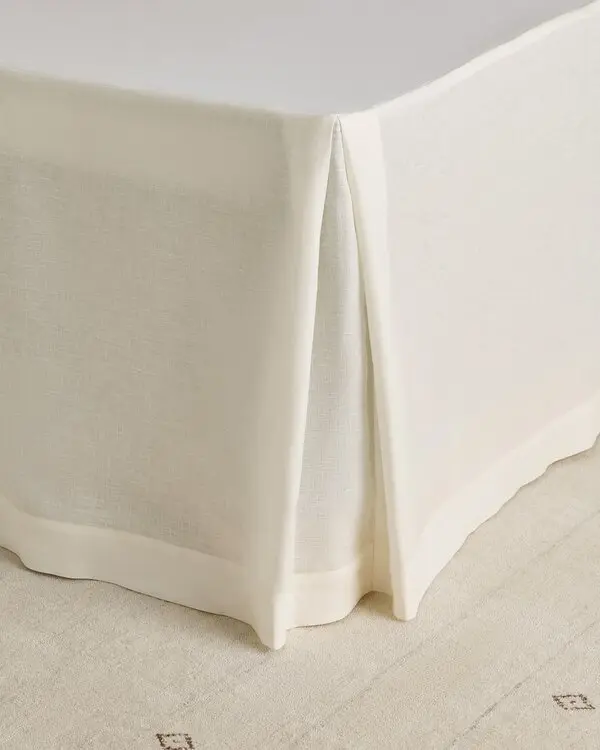Quince European Linen Bed Skirt - Ivory
