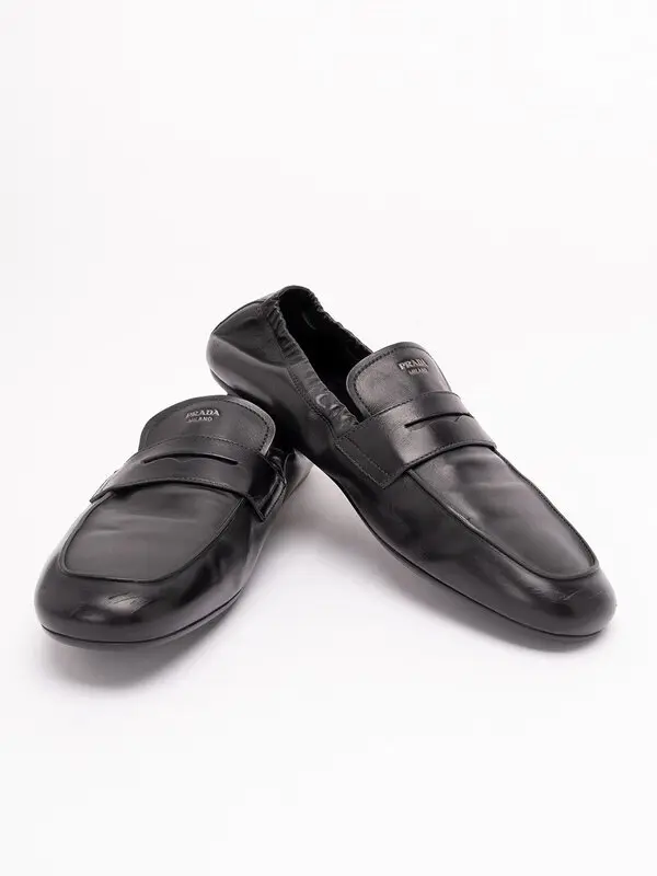 Prada Antiqued Calf Leather Loafers - Multicolor