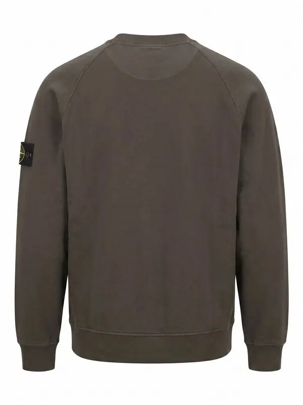 Stone Island Organic Cotton Fleece Sweatshirt