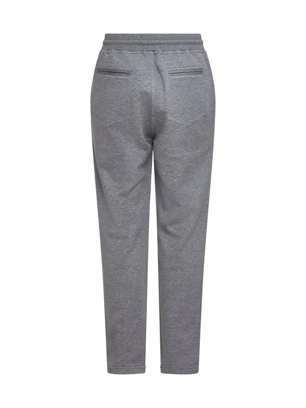 Brunello Cucinelli Dark Grey Fleece Jogging Trousers - Multicolor
