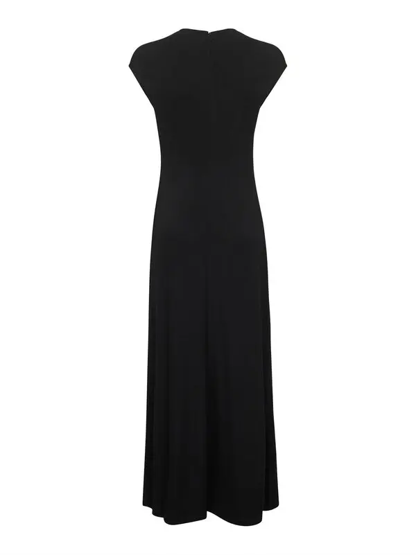 TOTEME Black Fluid Stretch Jersey Long Dress - Multicolor
