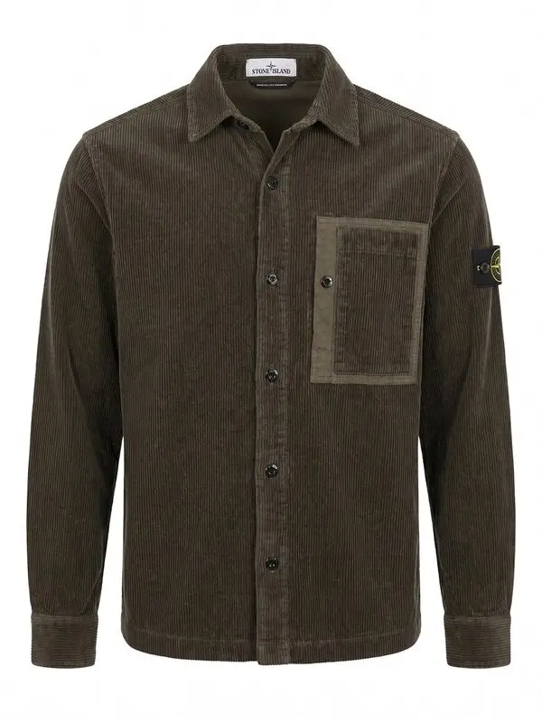Stone Island Organic Cotton Corduroy Shirt - Multicolor