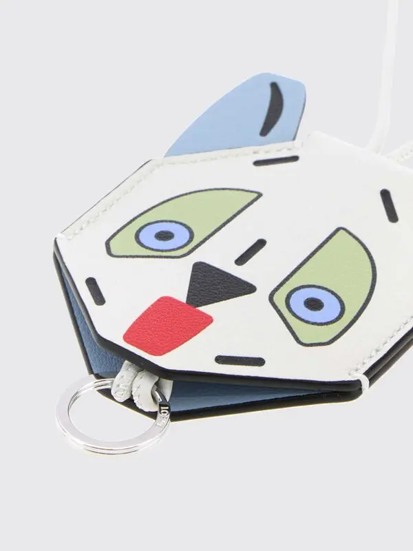 Loewe Calfskin Keychain - White
