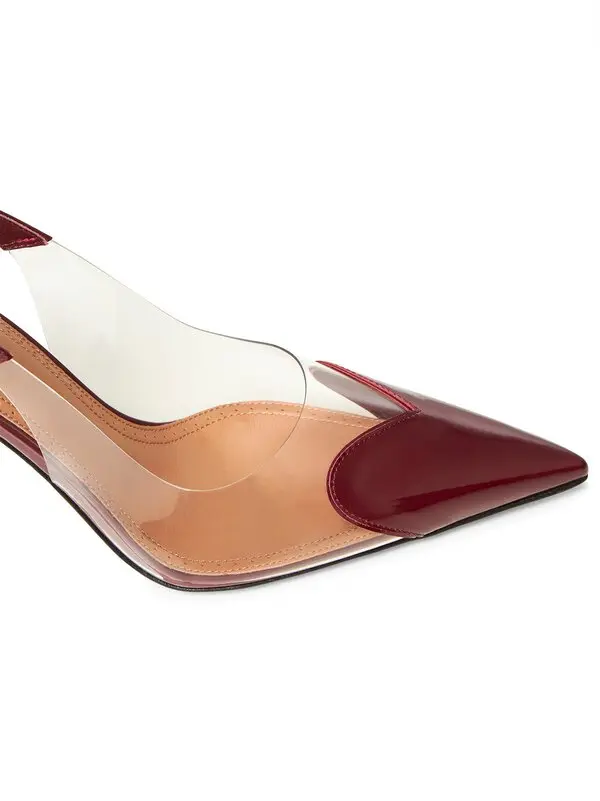 Alaïa Burgundy Le Cœur Slingback Pumps