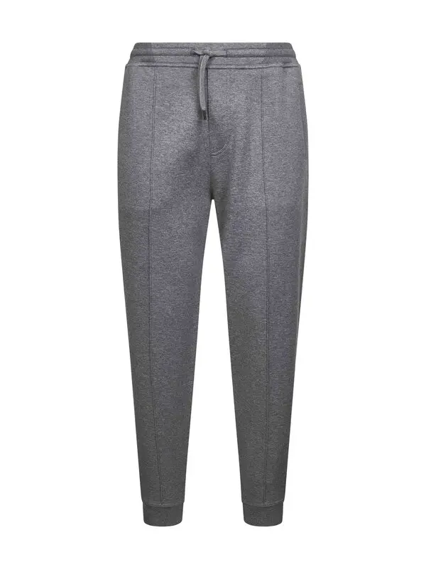 Brunello Cucinelli Grey Double Fleece Jogger Trousers - Multicolor