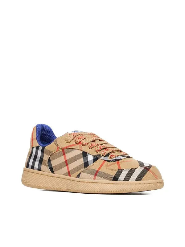Burberry Checked Lace-up Sneakers - Multicolor