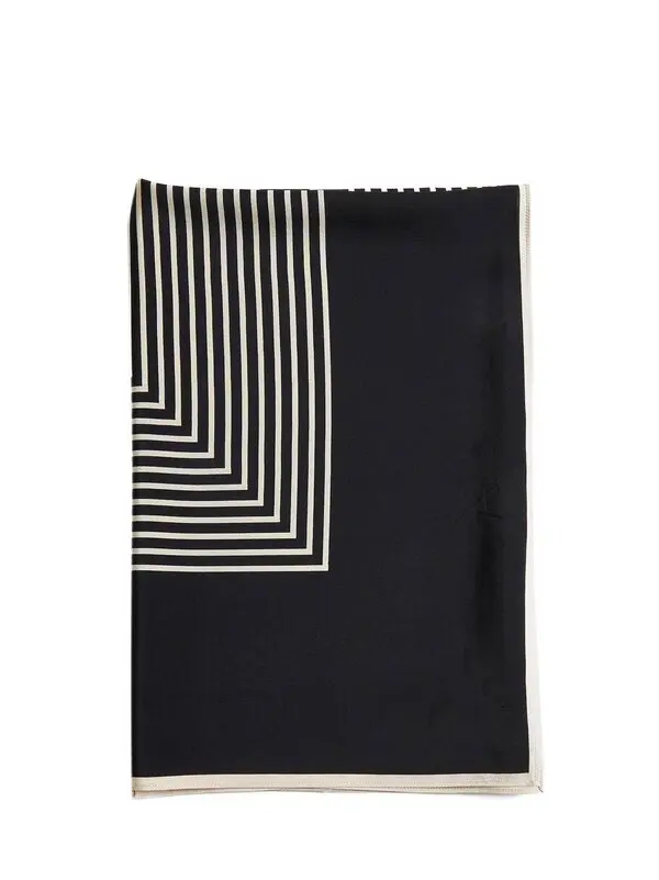 TOTEME Striped Silk Crêpe Scarf