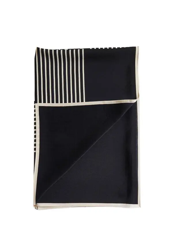 TOTEME Striped Silk Crêpe Scarf - Multicolor