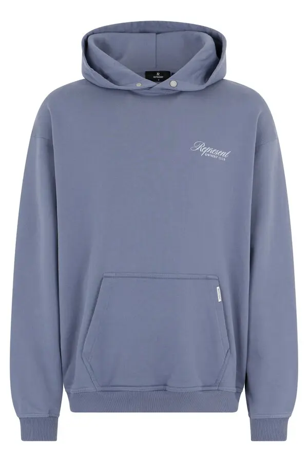 REPRESENT Hooded Owners Club Script Sweatshirt Fw25 - Blue