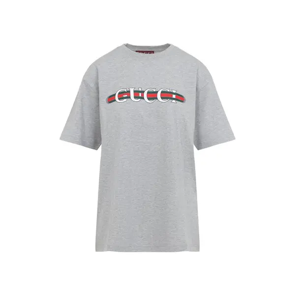 Gucci Cotton Jersey T-shirt With Print - Grey